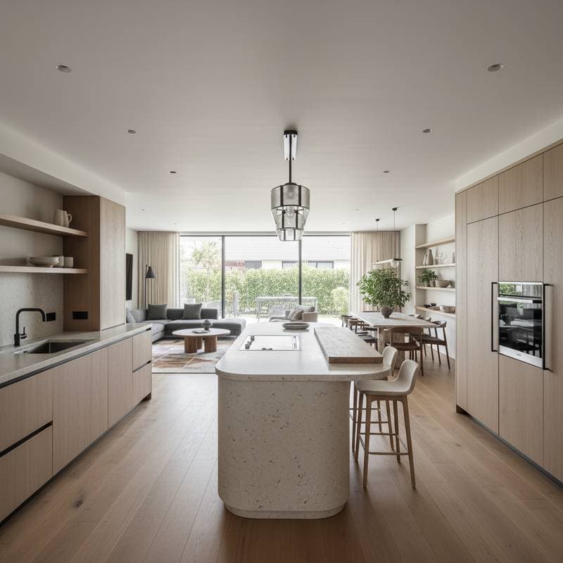 Functional Open Kitchens: Seamless Blends for Modern Homes | listpapa ...